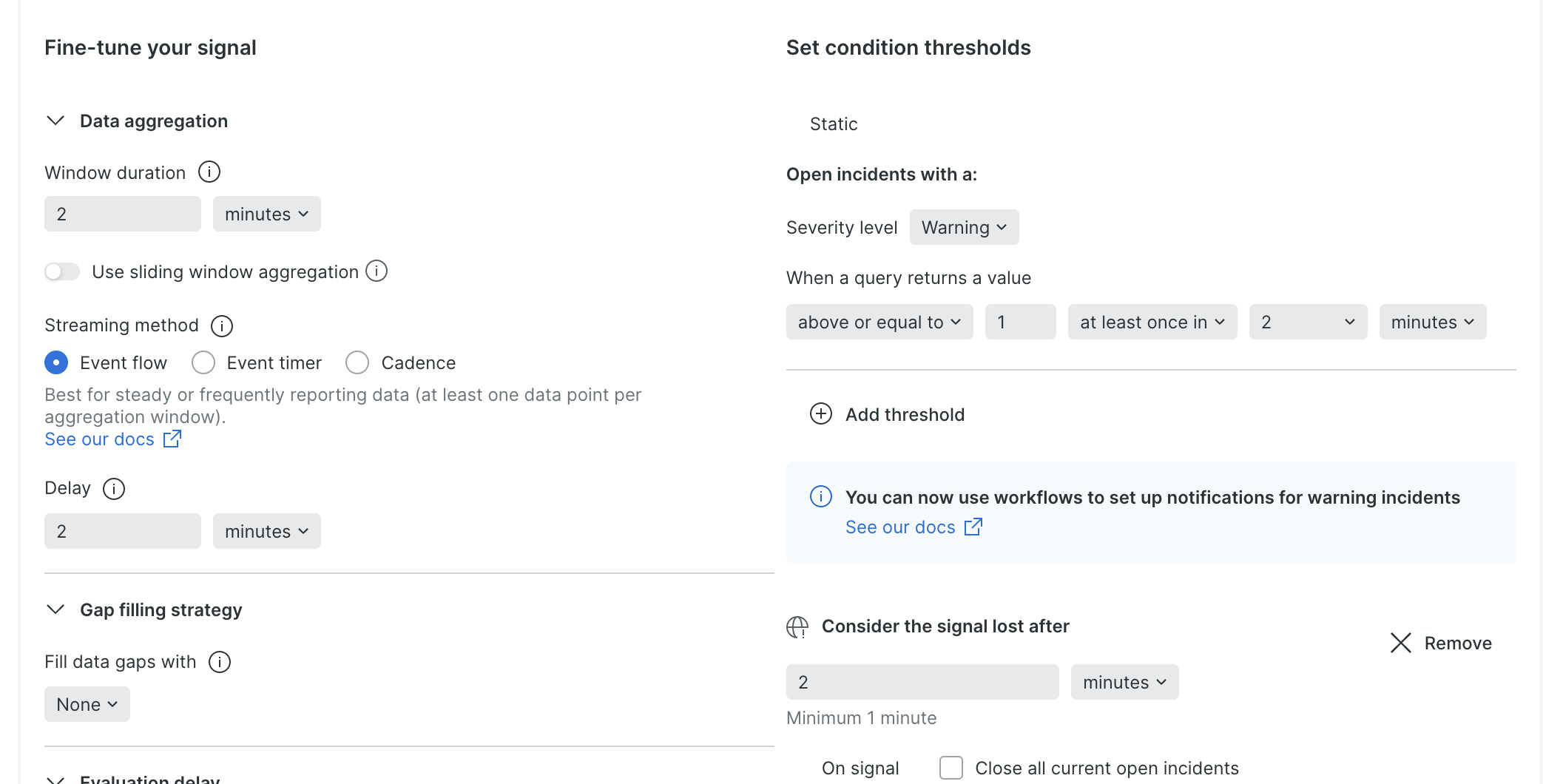 Hub Topic: Alert Condition For ABSENCE of Data NOT WORKING